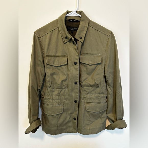 rag & bone | Jackets & Coats | Rag Bone Green Zipper Jacket Size 6 ...